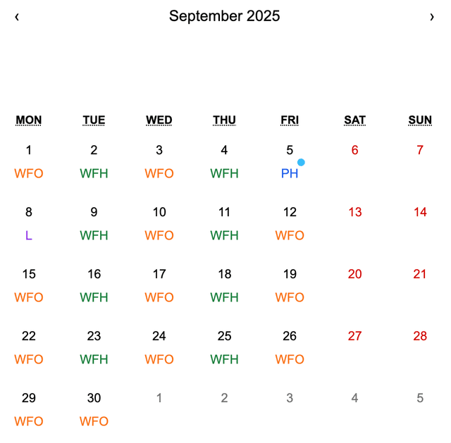 Hybrid Work Planner | WFH & WFO Schedule Generator | WorkSage